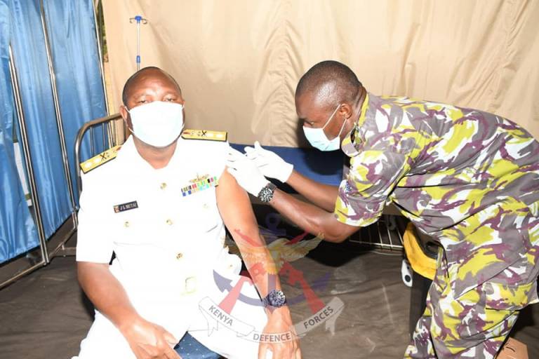 COMMANDER KENYA NAVY LEADS THE KENYA NAVY IN THE COVID-19 VACCINATION ...