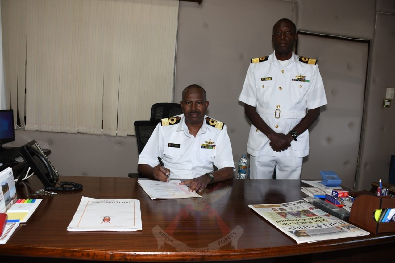 NEWLY APPOINTED DEPUTY COMMANDER KENYA NAVY ASSUMES OFFICE – Ministry of Defence – Kenya