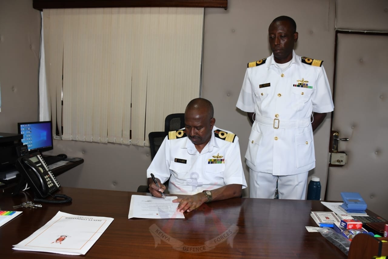 NEWLY APPOINTED DEPUTY COMMANDER KENYA NAVY ASSUMES OFFICE – Ministry of Defence – Kenya