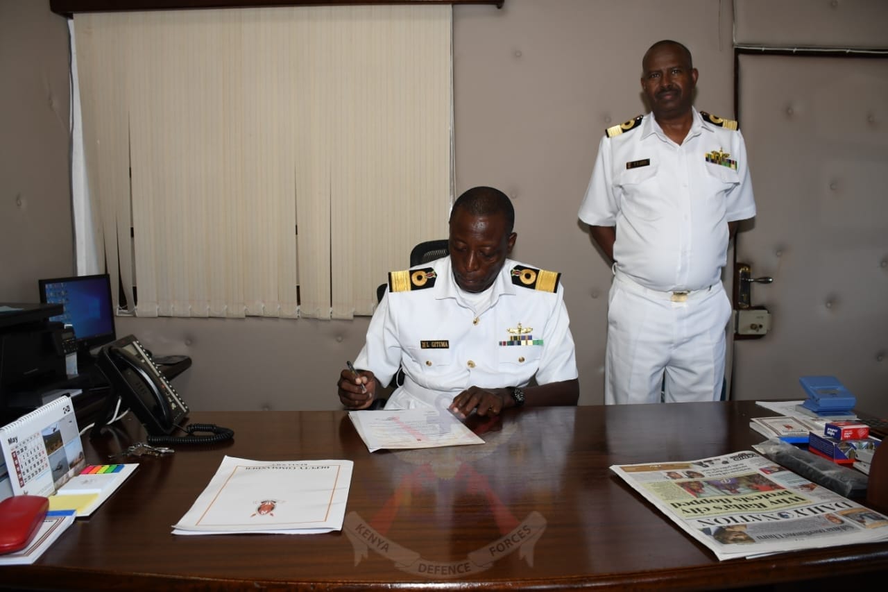 NEWLY APPOINTED DEPUTY COMMANDER KENYA NAVY ASSUMES OFFICE – Ministry of Defence – Kenya