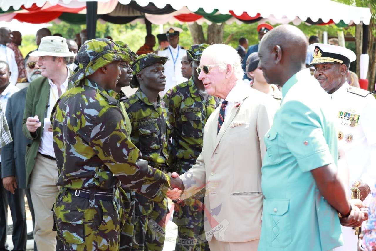 KING CHARLES III AND QUEEN CAMILLA VISIT KENYA NAVY BASE MTONGWE ...