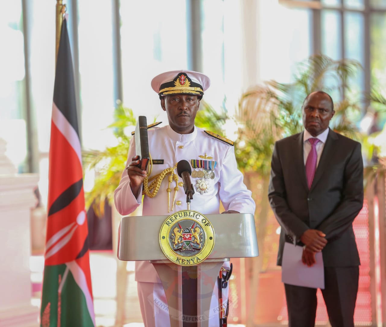 COMMANDER IN CHIEF PRESIDES OVER INVESTITURE OF RANKS AND SWEARING IN ...